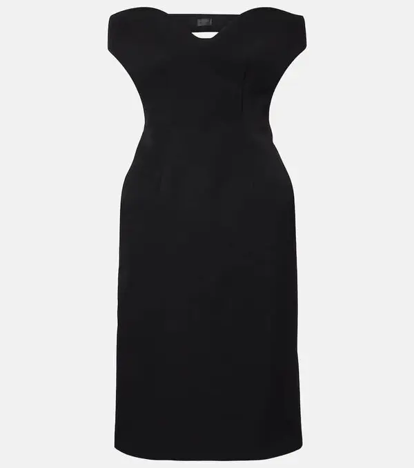 MUGLER Open-back Wool-blend Cocktail Dress