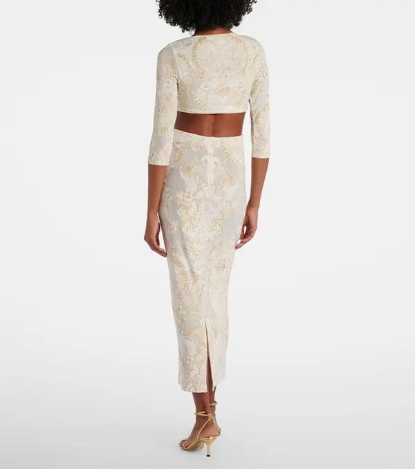 Roberto Cavalli Printed Midi Skirt