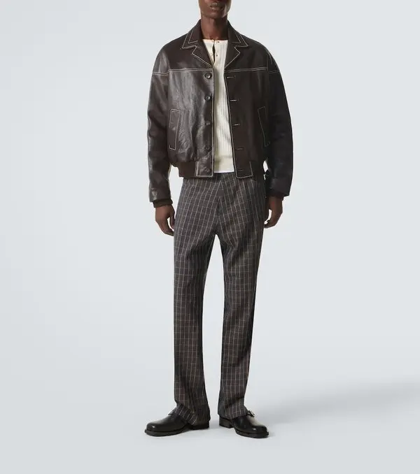 WALES BONNER Time Leather Jacket