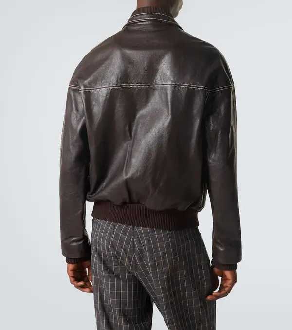 WALES BONNER Time Leather Jacket