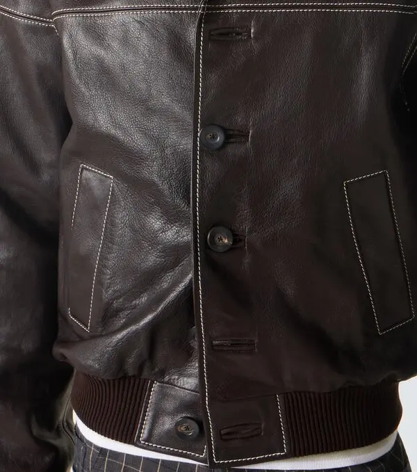 WALES BONNER Time Leather Jacket
