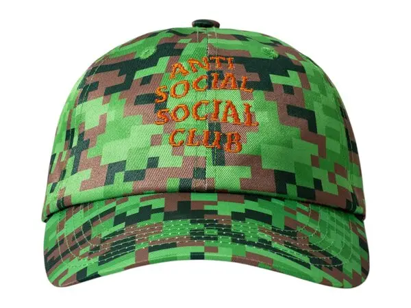 ANTI SOCIAL SOCIAL CLUB X Minecraft Pixel Camo 6p Cap - Green