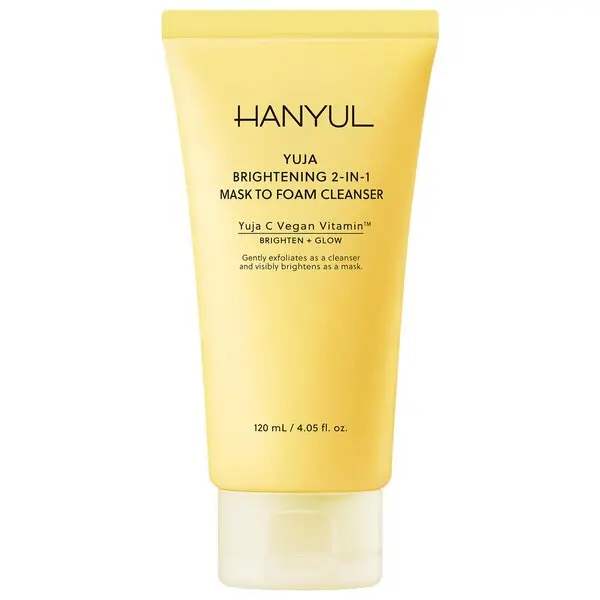HANYUL Yuja Brightening 2-in-1 Mask To Foam Cleanser With Vitamin C + Niacinamide - One-color