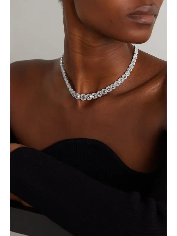 DAVID MORRIS 18-karat White Diamond Necklace