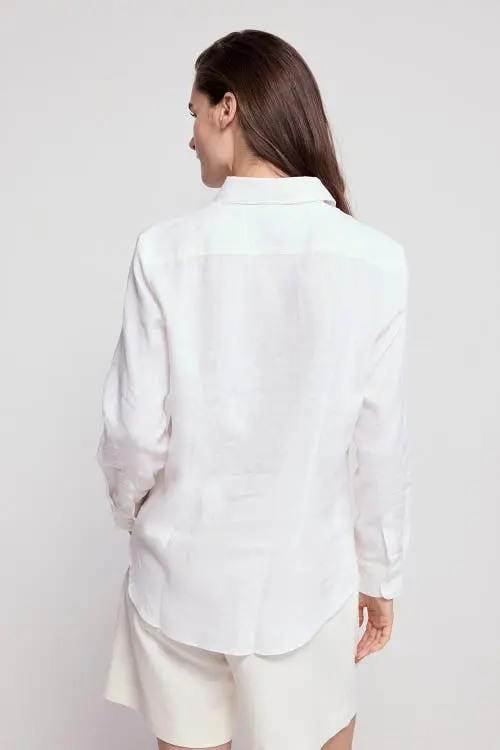 The Shirt By Rochelle Behrens Washed Linen Shirt
