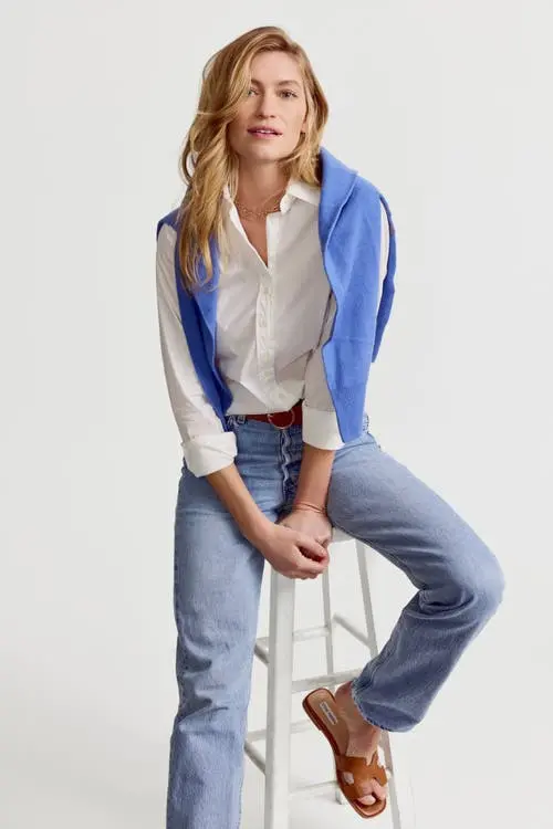The Shirt By Rochelle Behrens The Icon Shirt - Cream/white