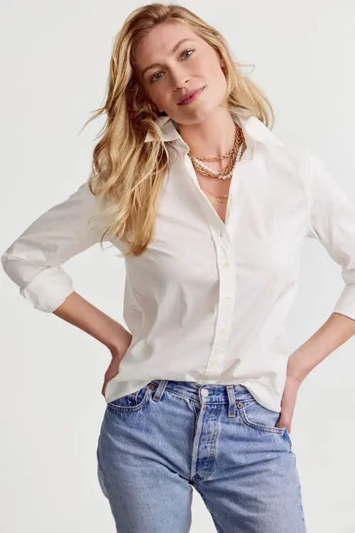 The Shirt By Rochelle Behrens The Icon Shirt - Cream/white