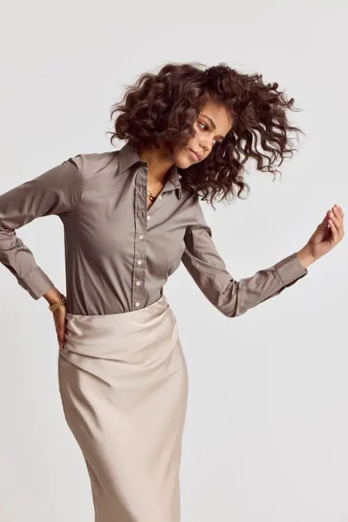 The Shirt By Rochelle Behrens The Icon Shirt - Khaki