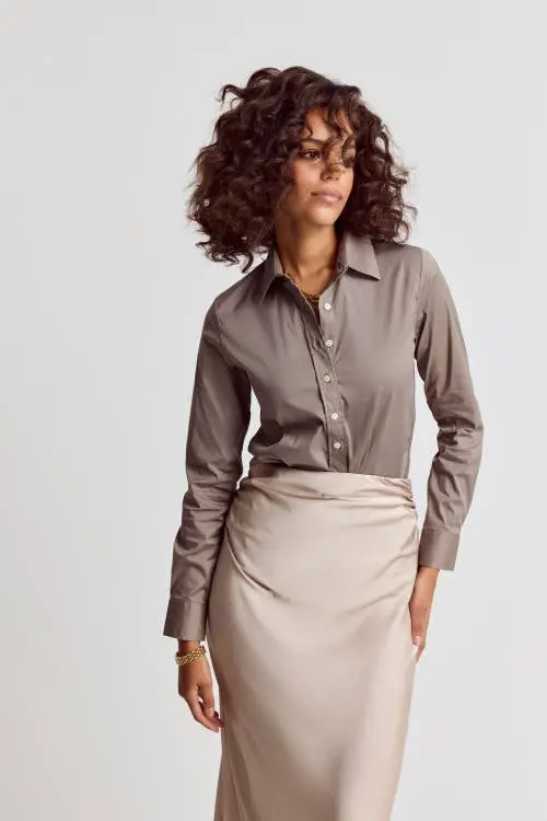 The Shirt By Rochelle Behrens The Icon Shirt - Khaki