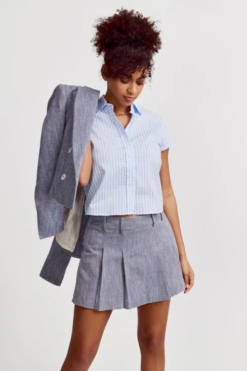 The Shirt By Rochelle Behrens Cropped Shirt