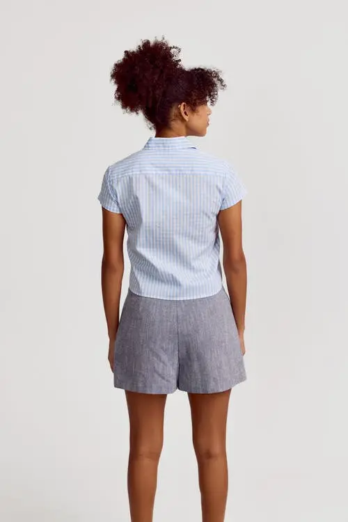 The Shirt By Rochelle Behrens Cropped Shirt