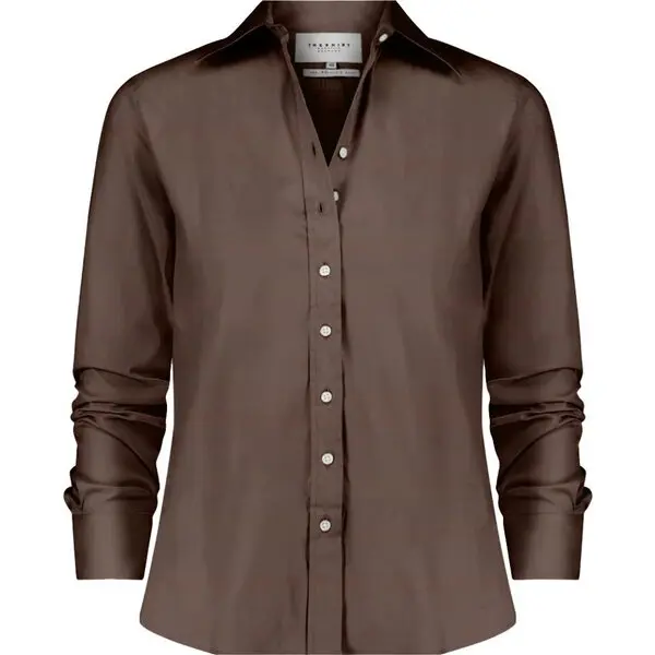 The Shirt By Rochelle Behrens The Boyfriend Shirt - Brown
