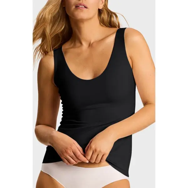 Commando Stretch Cotton Tank - Black