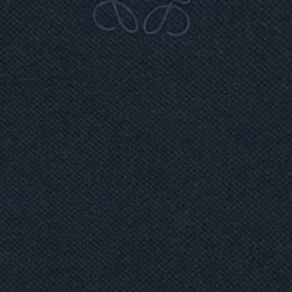Loewe Cotton-blend Anagram Polo Shirt - Navy
