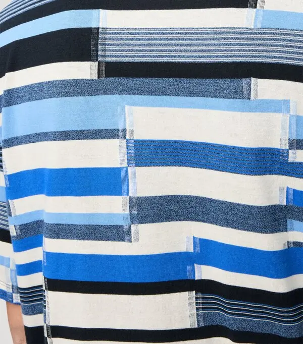 Loewe Cotton-blend Geometric T-shirt - Navy