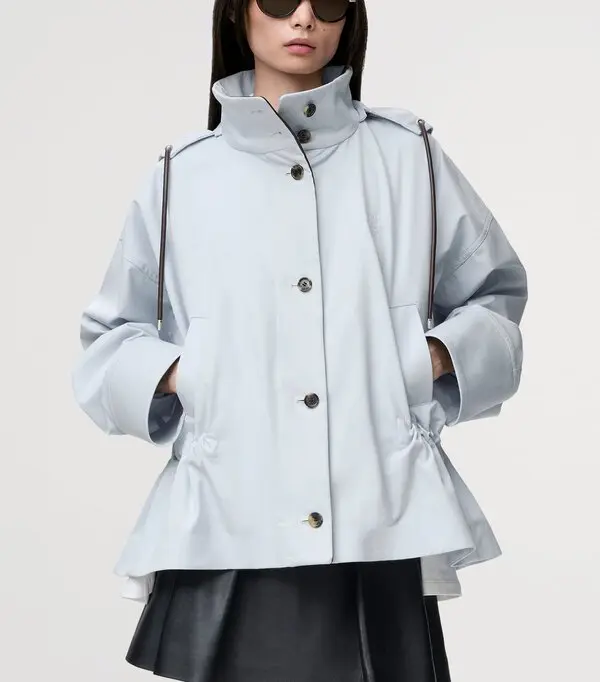 Loewe Peplum-hem Hooded Parka