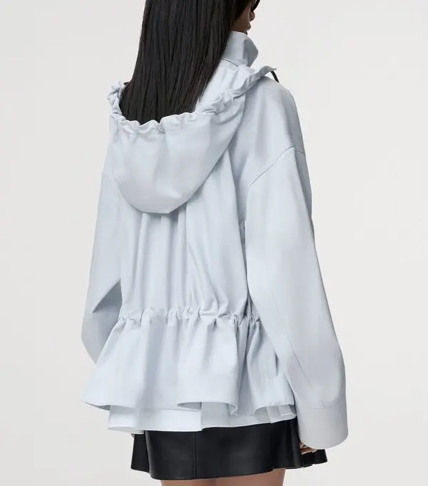 Loewe Peplum-hem Hooded Parka