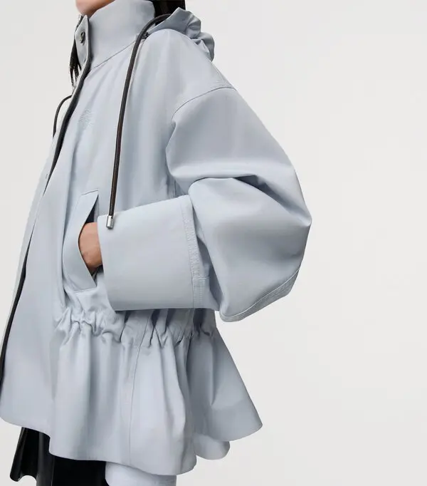 Loewe Peplum-hem Hooded Parka