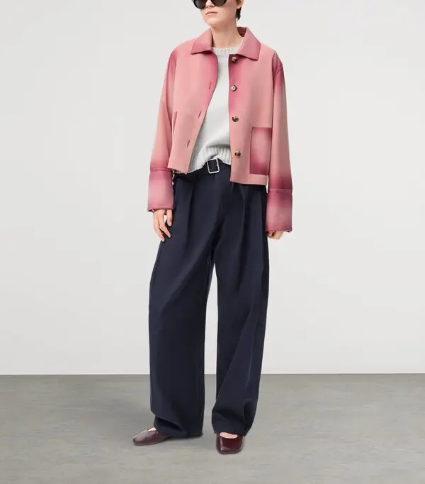 Loewe Lambskin Turn-up Jacket - Pink