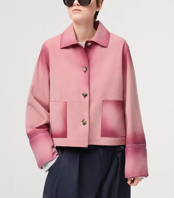 Loewe Lambskin Turn-up Jacket - Pink