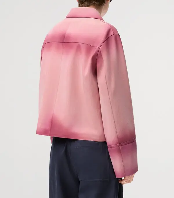 Loewe Lambskin Turn-up Jacket - Pink