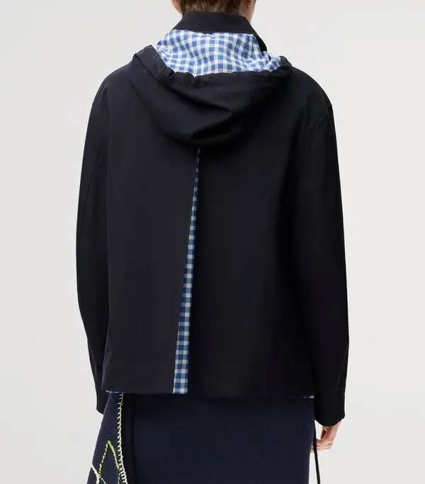 Loewe Hooded Bomber Jacket - Navy