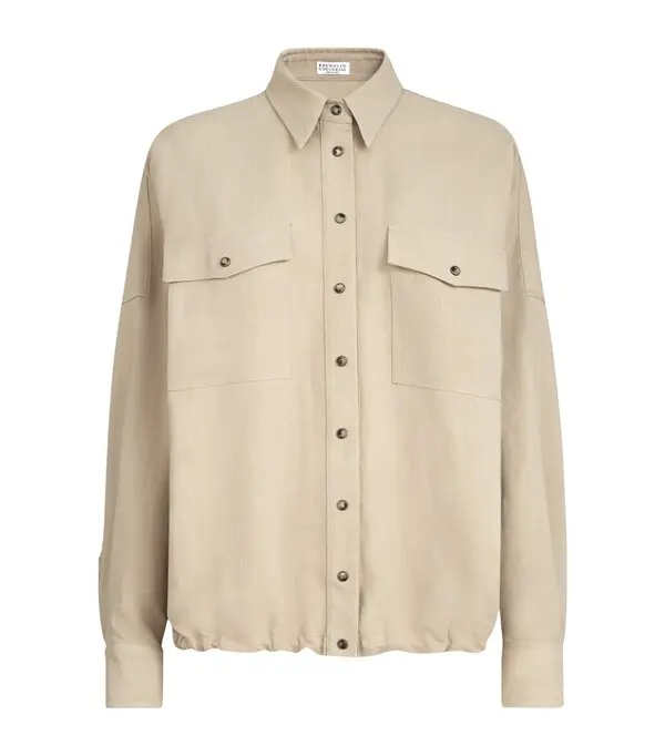 Brunello Cucinelli Twill Shirt - Beige
