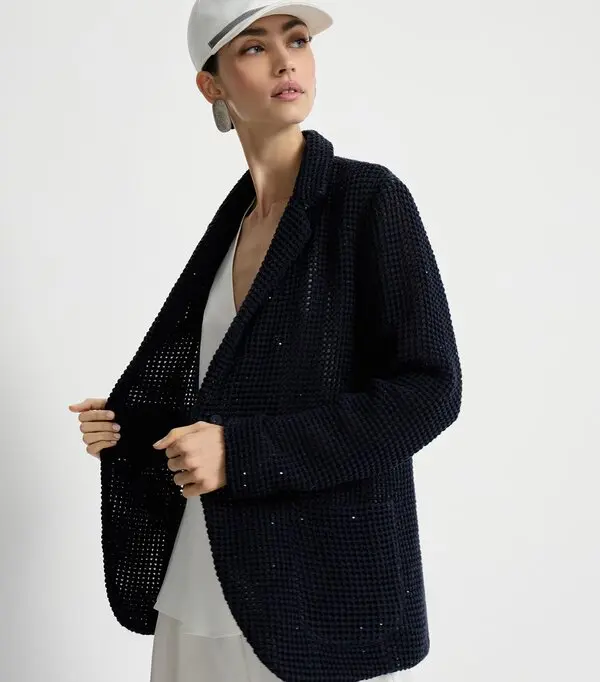 Brunello Cucinelli Cotton-blend Net Blazer