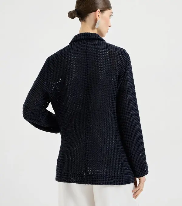 Brunello Cucinelli Cotton-blend Net Blazer