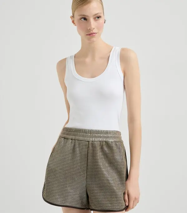 Brunello Cucinelli Stretch-cotton Ribbed Tank Top - White