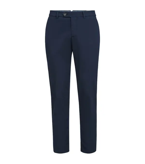 Brunello Cucinelli Pima Cotton Comfort Gabardine Trousers - Blue