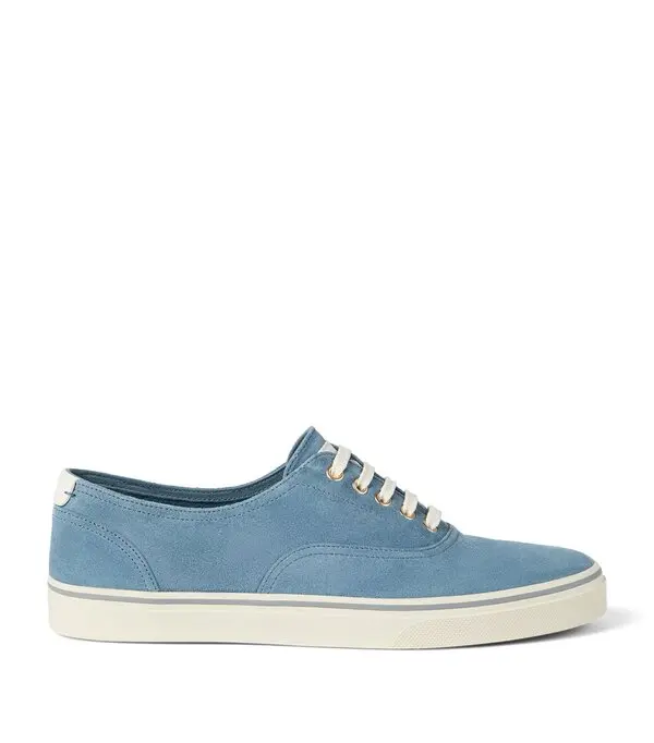 Brunello Cucinelli Suede Lace-up Sneakers - Blue