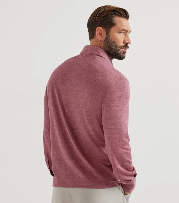 Brunello Cucinelli Linen-cotton Jersey Polo Shirt - Red
