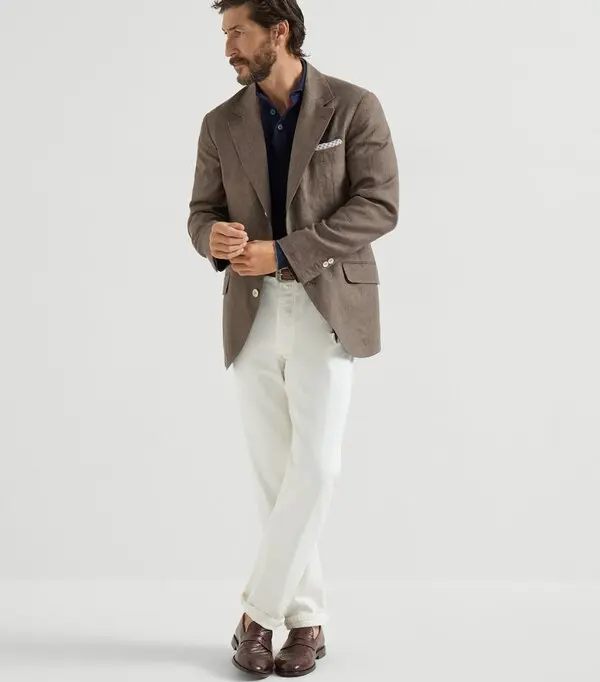 Brunello Cucinelli Cotton Polo Sweater - Blue