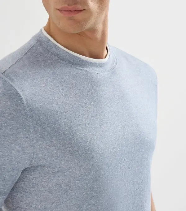 Brunello Cucinelli Linen-cotton Faux-layered T-shirt