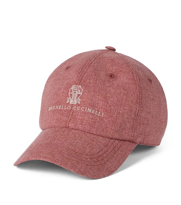 Brunello Cucinelli Wool-blend Baseball Cap - Pink