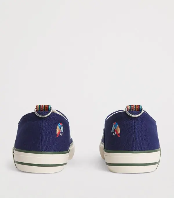 Barbour X Paul Smith Embroidered Low-top Sneakers