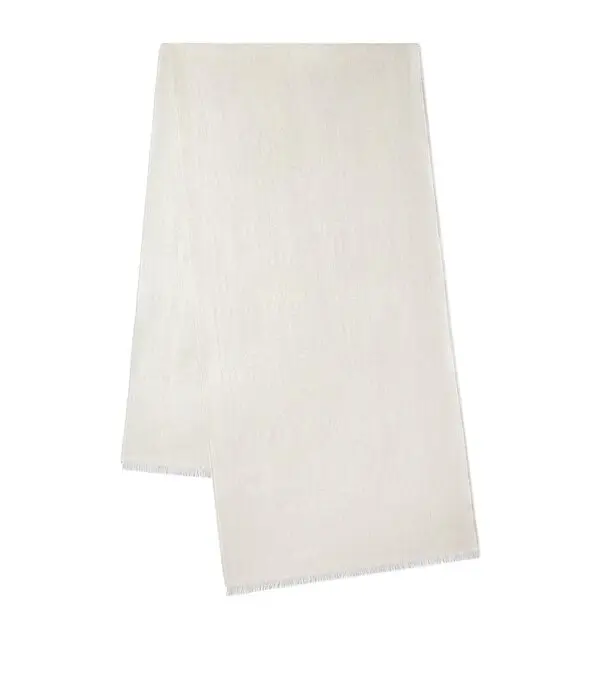 Mulberry Wool-silk Jacquard Scarf - Neutral