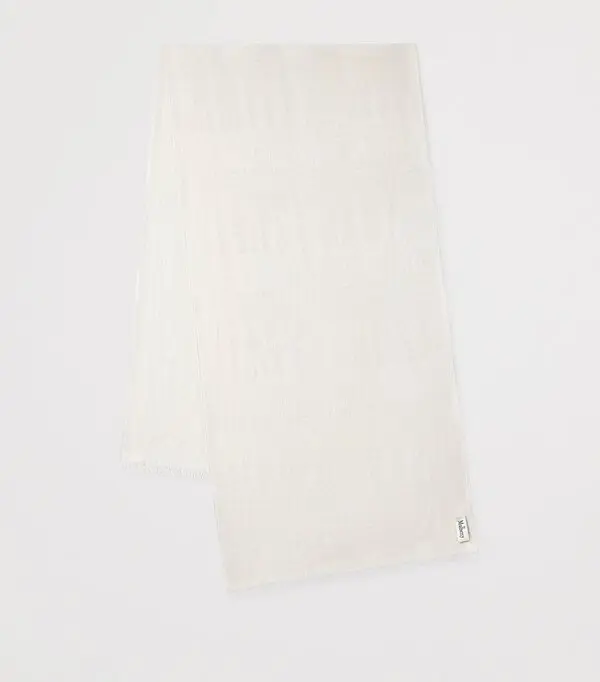 Mulberry Wool-silk Jacquard Scarf - Neutral