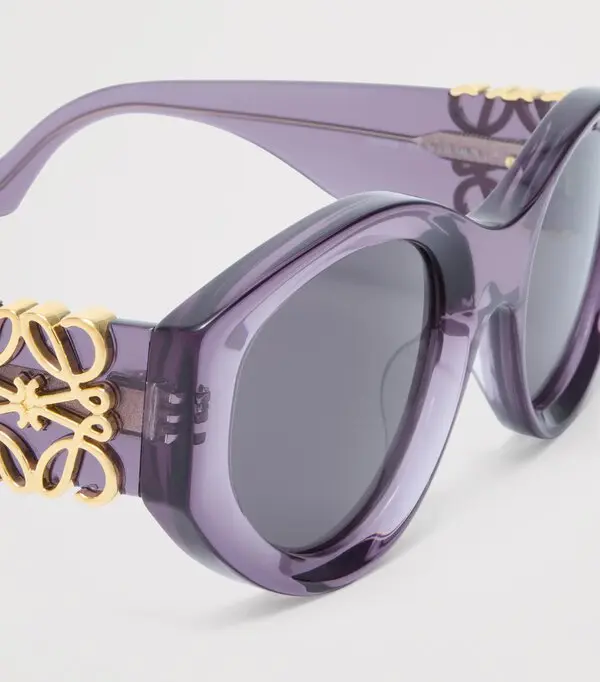 Loewe Butterfly Maxi Anagram Sunglasses - Purple