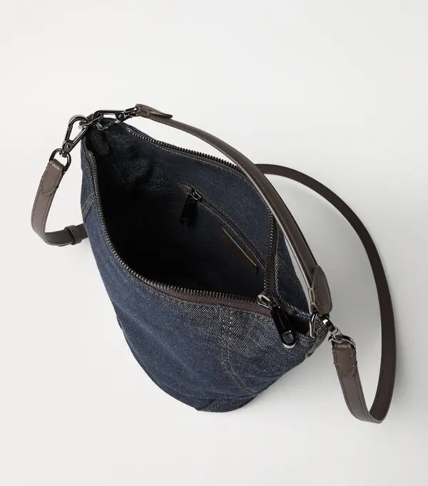 Brunello Cucinelli Small Denim-effect Bucket Bag