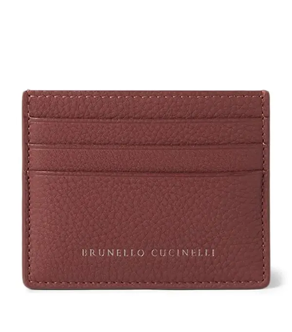 Brunello Cucinelli Leather Card Holder - Red