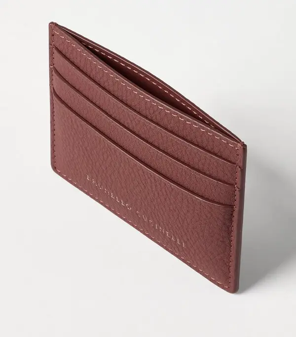 Brunello Cucinelli Leather Card Holder - Red