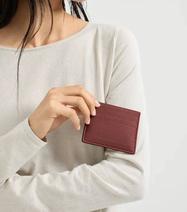 Brunello Cucinelli Leather Card Holder - Red