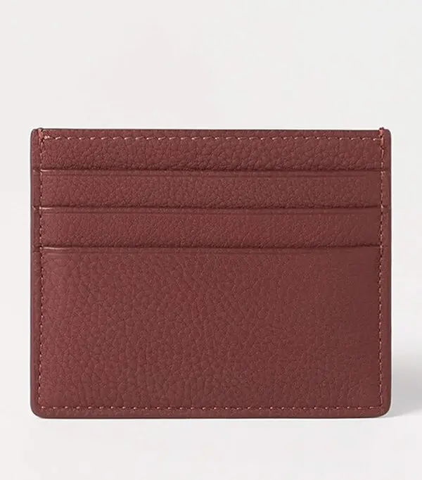 Brunello Cucinelli Leather Card Holder - Red