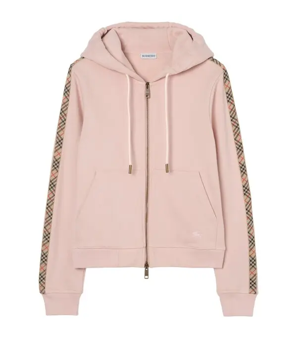 Burberry Cotton Zip-up Hoodie - Pink