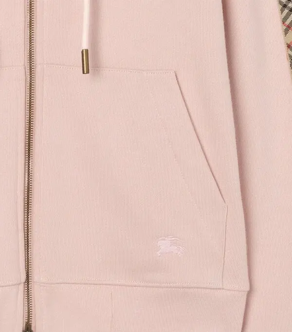 Burberry Cotton Zip-up Hoodie - Pink