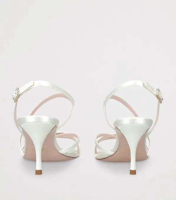 ROGER VIVIER Mini Flower Strass Heeled Sandals 65