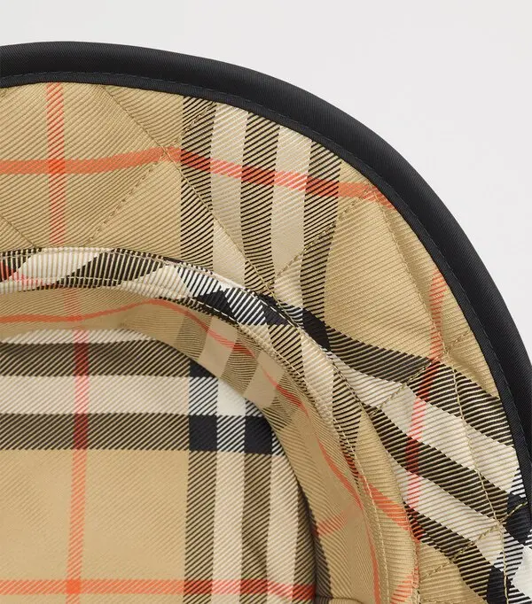 Burberry Quilted Bucket Hat With Logo