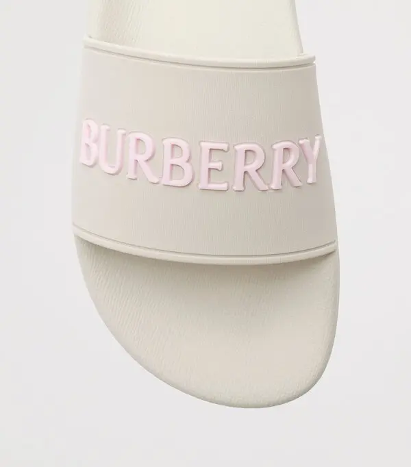 Burberry Logo Slides - Beige